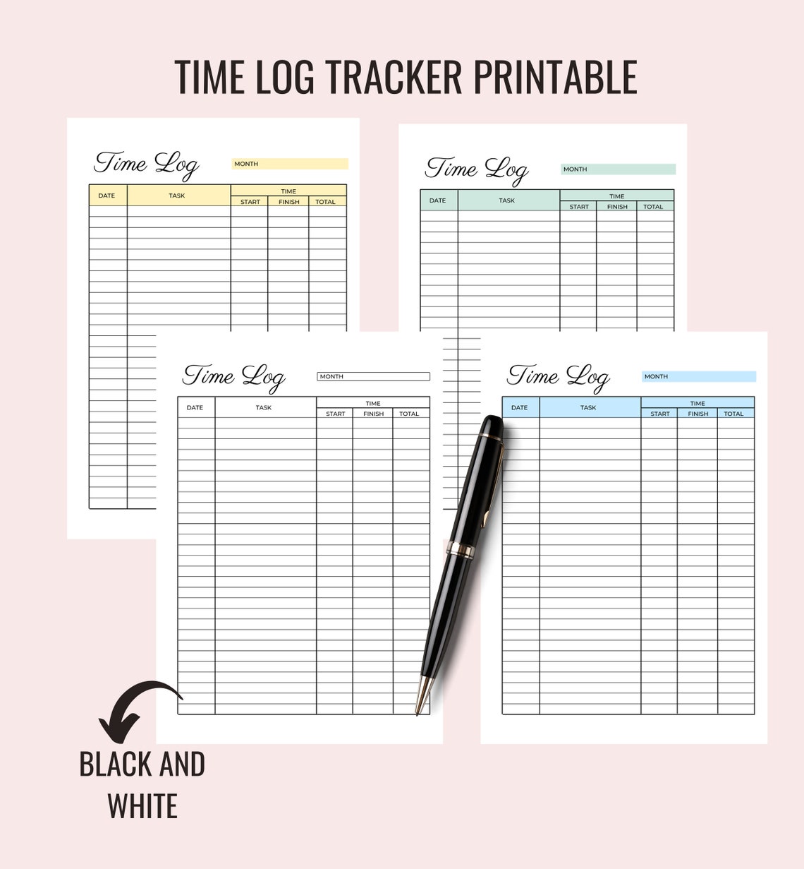 Time Log Printable Project Time Log Freelance Tracker Time - Etsy