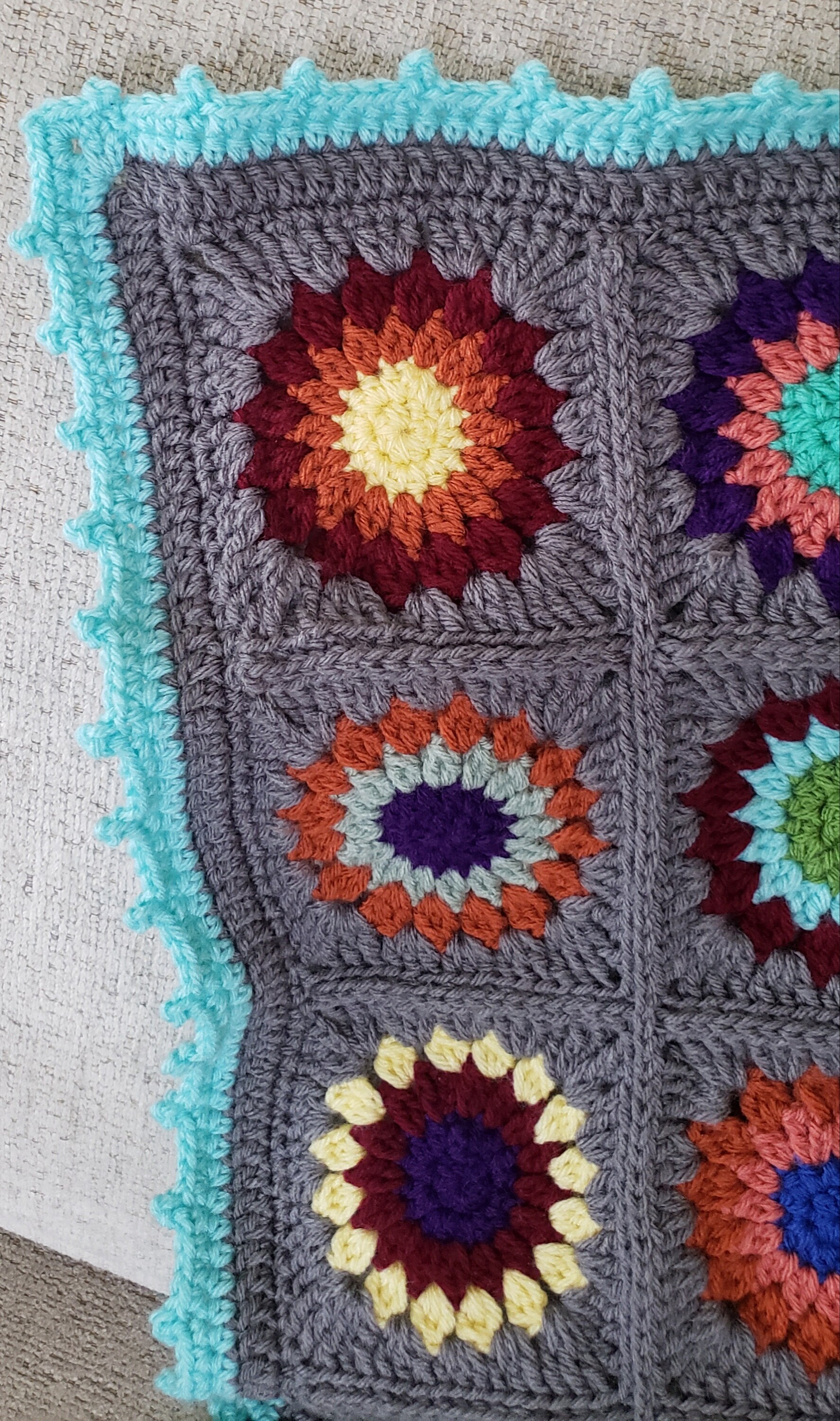 Starburst Granny Square Blanket - Etsy