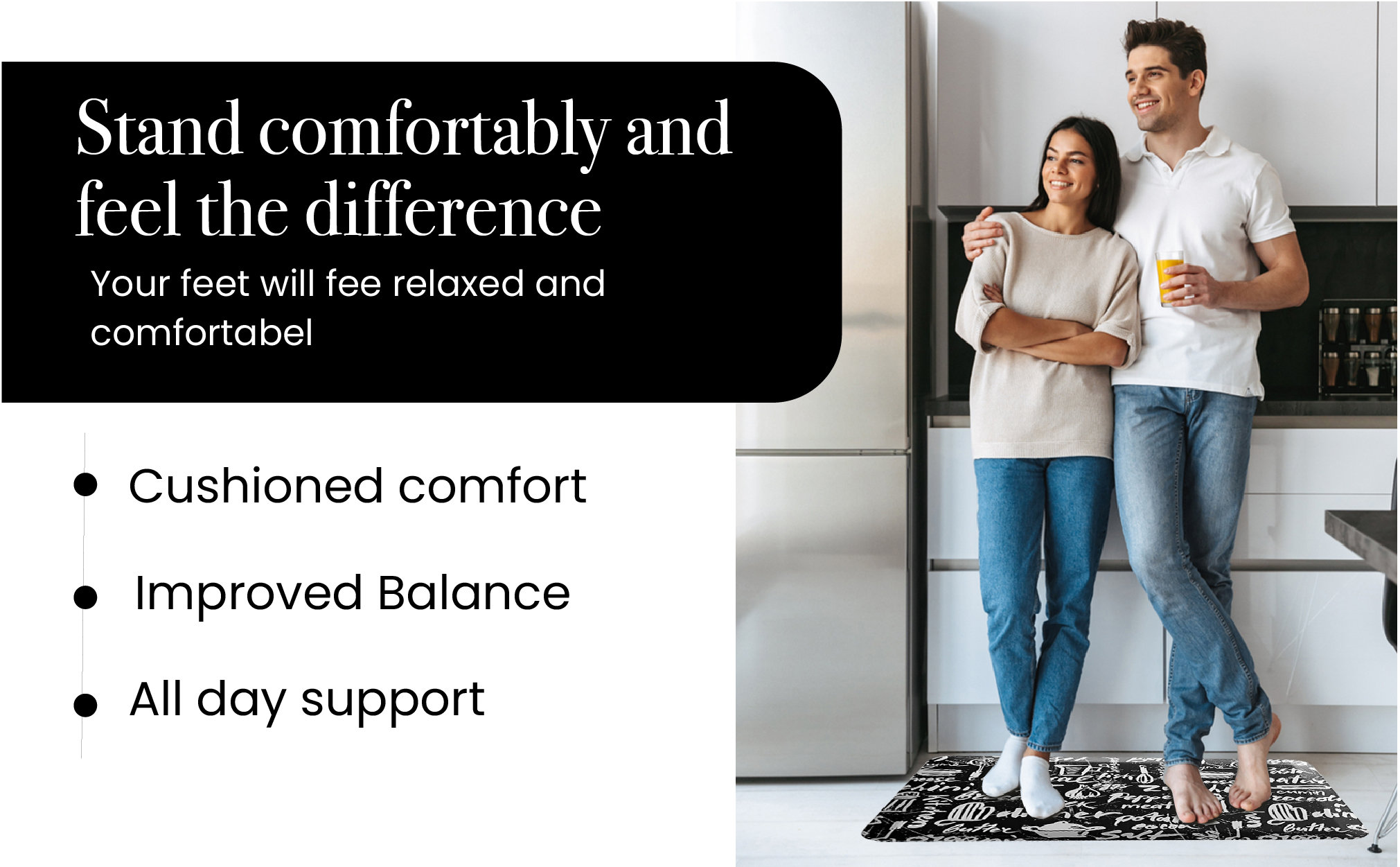 Anti Fatigue Mats for Kitchen Floor Kitchen Comfort Mat 3/4 in ...