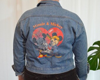 Vintage Mickey Mouse Denim Jacket - Etsy