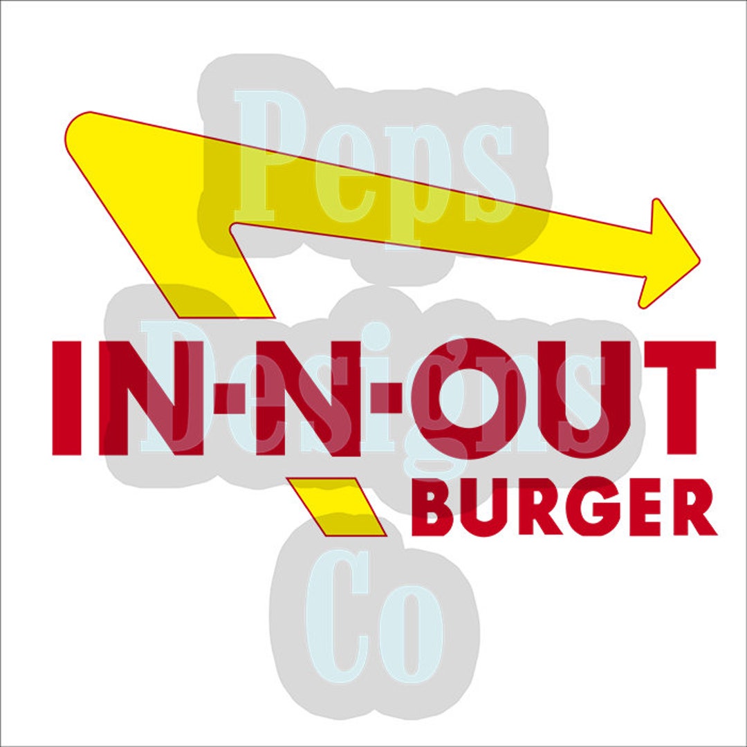 In N Out Vector SVG Tiff PNG and JPG - Etsy UK