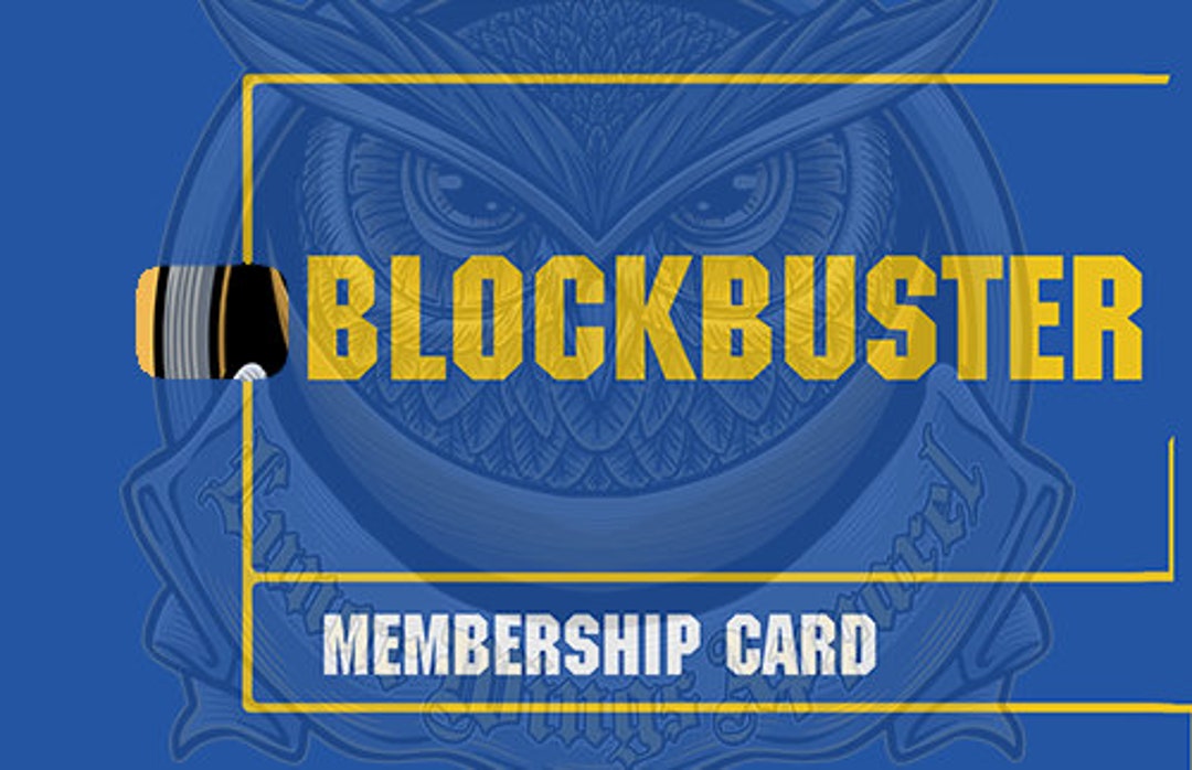Blockbuster Membership Card Vector, SVG, Tiff, PNG, and JPG - Etsy
