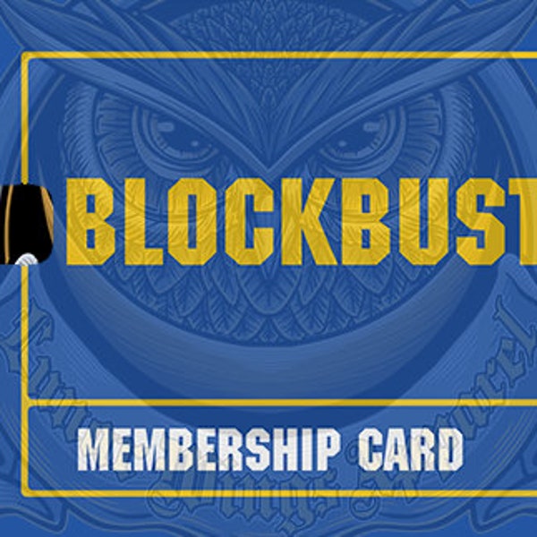 Blockbuster Membership Card - Etsy