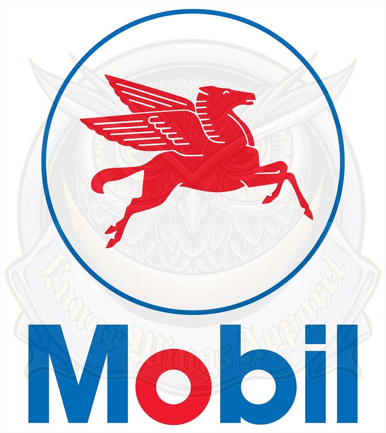 Mobil Gas Vector, SVG, Tiff, PNG, and JPG - Etsy
