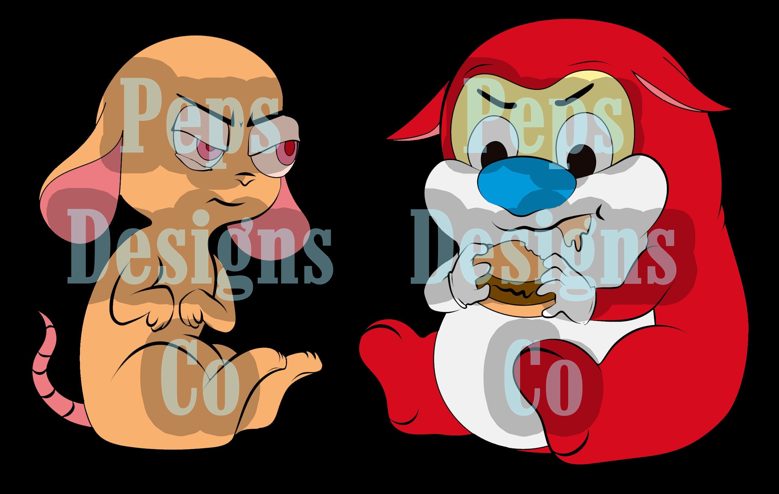 Ren and Stimpy Custom Drawing Png and Svg - Etsy New Zealand