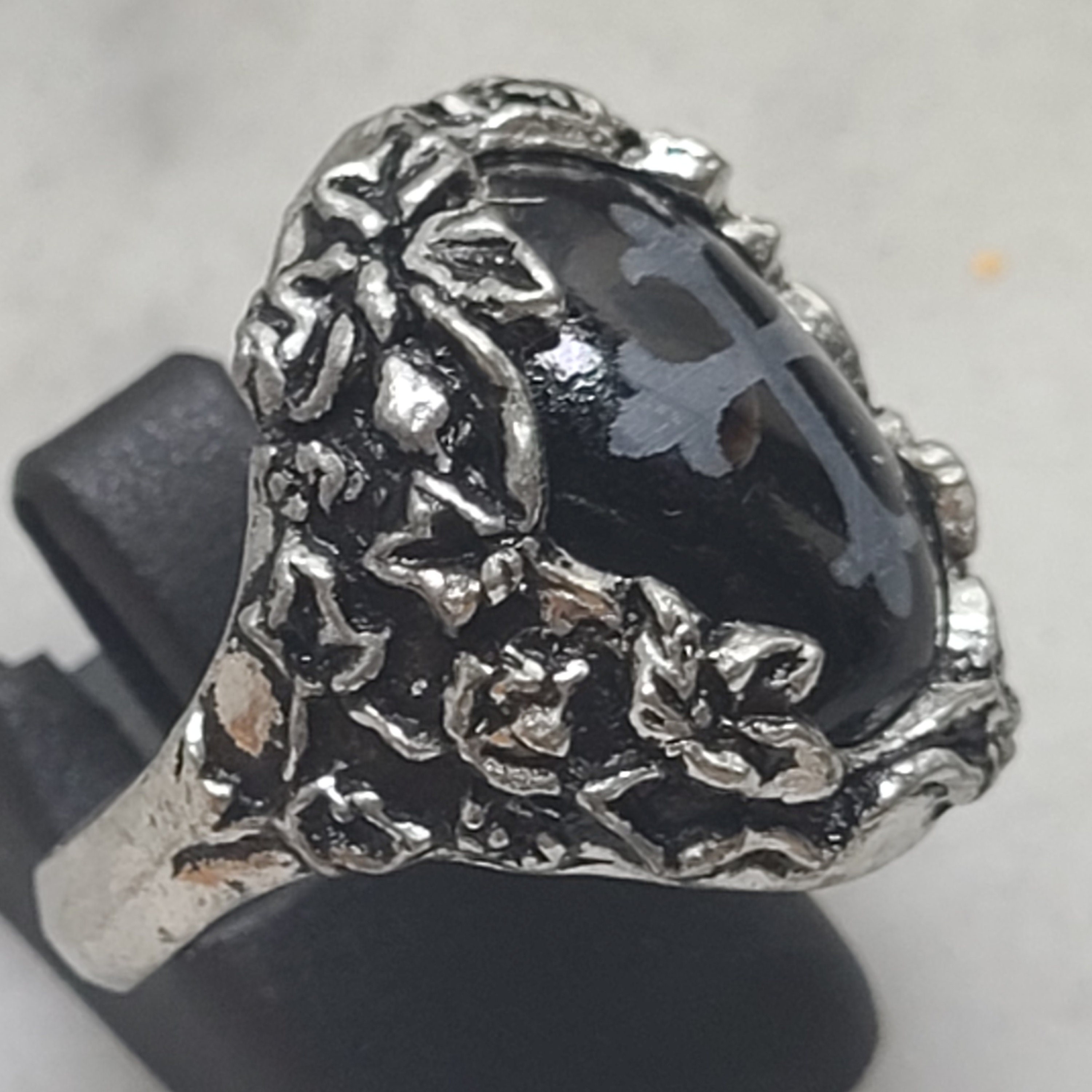 Y2K FROM THE ARCHIVE Vintage Authentic Alchemy Gothic R76 Cemetery Ring ...