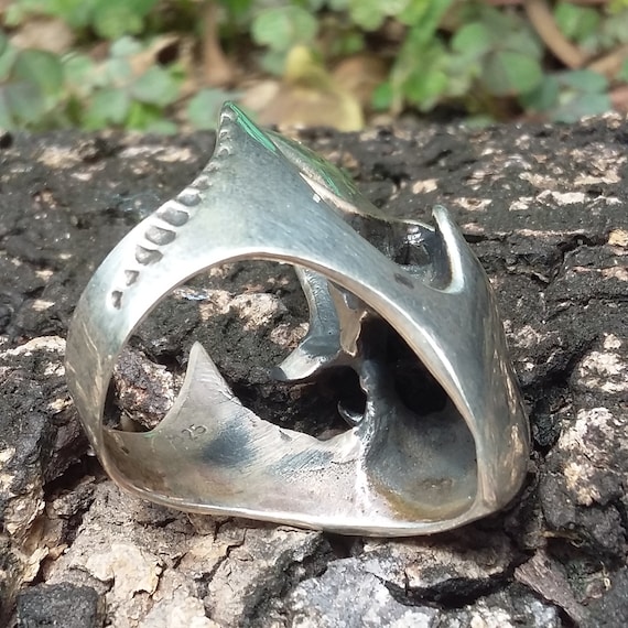Vintage 925 Sterling Silver Gothic CROW RAVEN SKULL R… - Gem