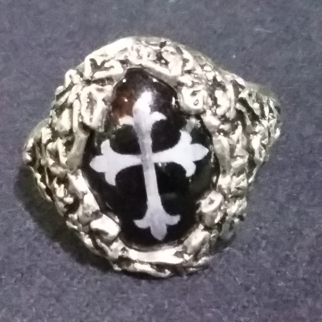 Y2K FROM THE ARCHIVE Vintage Authentic Alchemy Gothic R76 Cemetery Ring ...