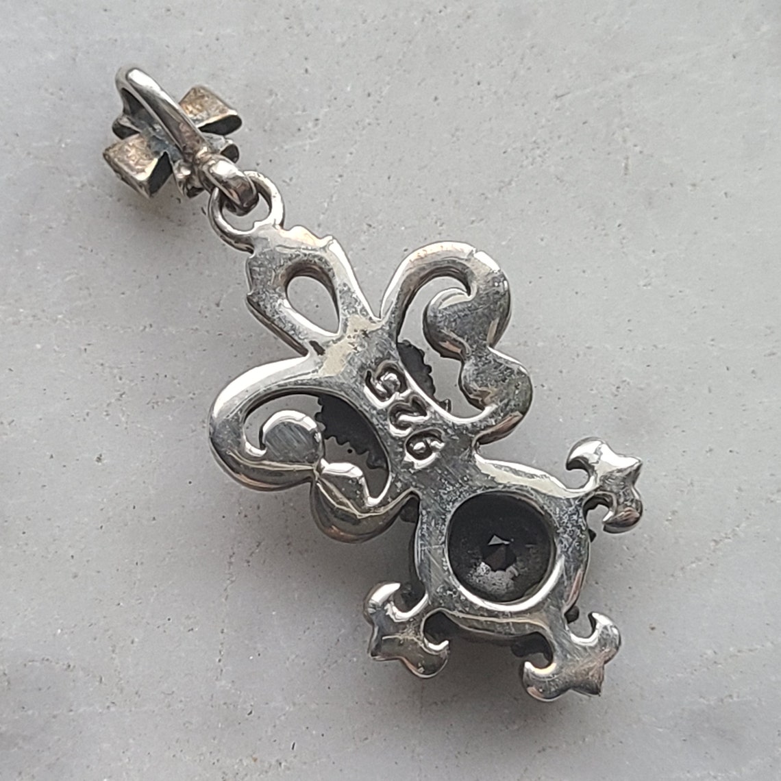 Vintage 925 Sterling Silver Gothic ROYAL CROWN Pendant for Ladies and ...