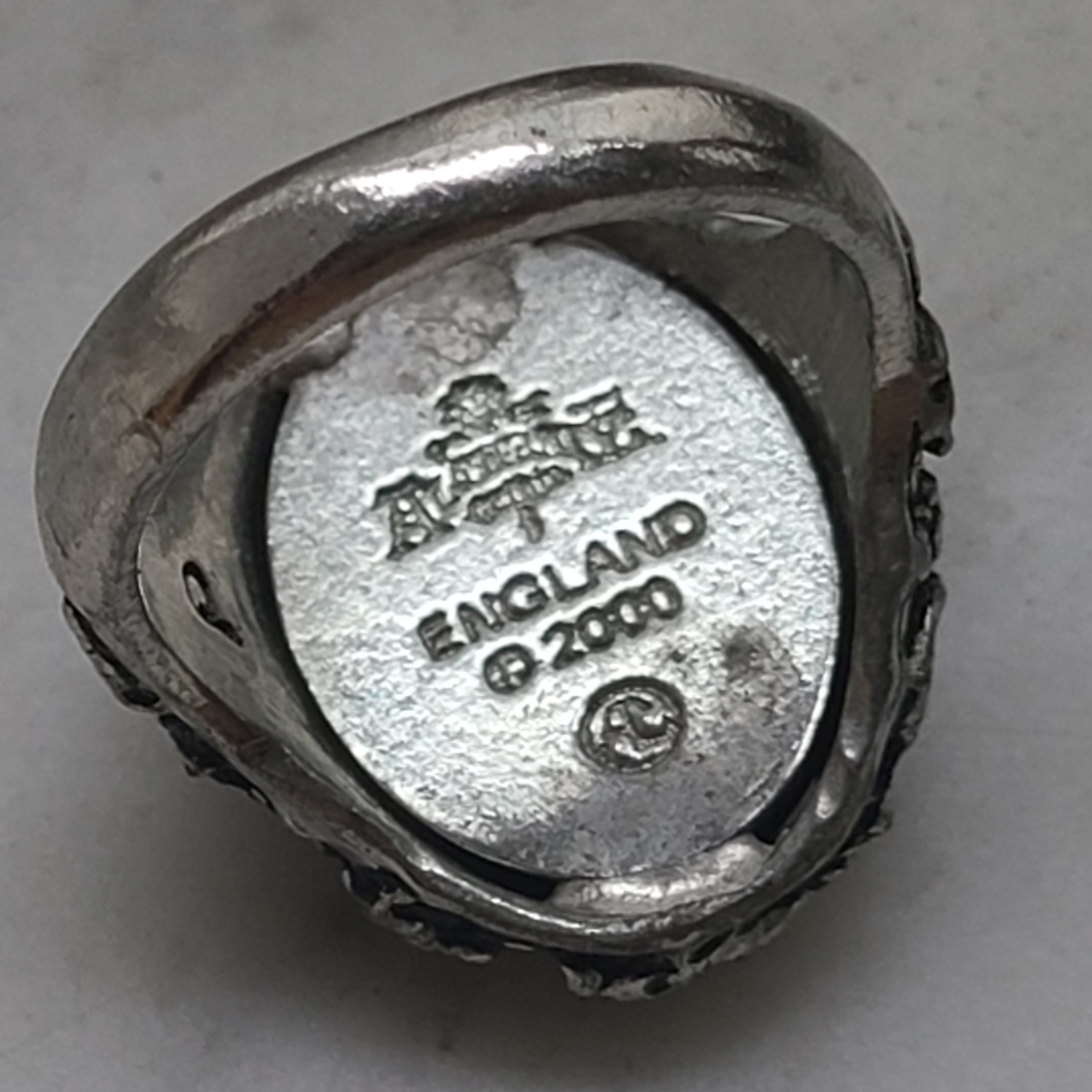 Y2K FROM THE ARCHIVE Vintage Authentic Alchemy Gothic R76 Cemetery Ring ...