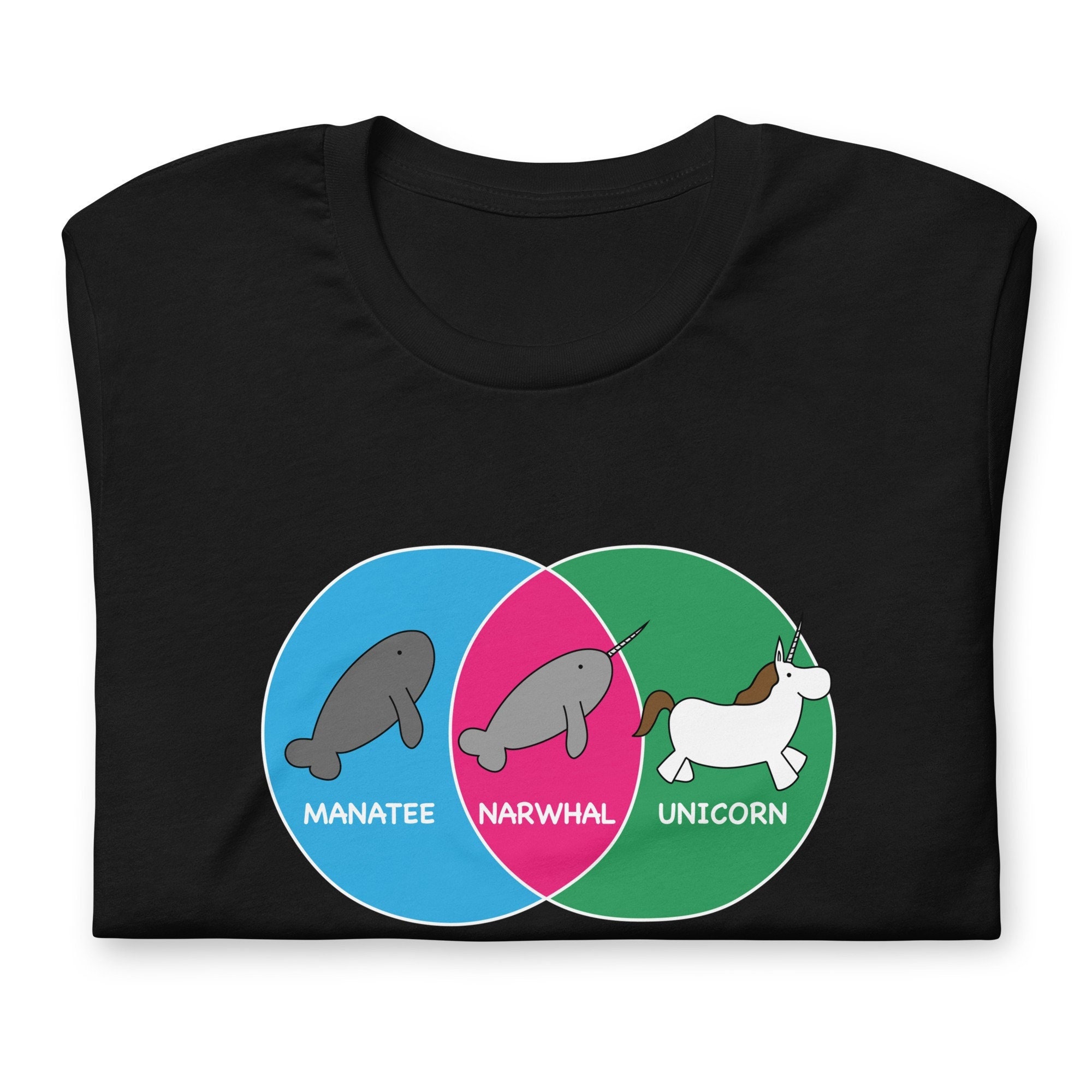 Narwhal Venn Diagram T-shirt - Etsy