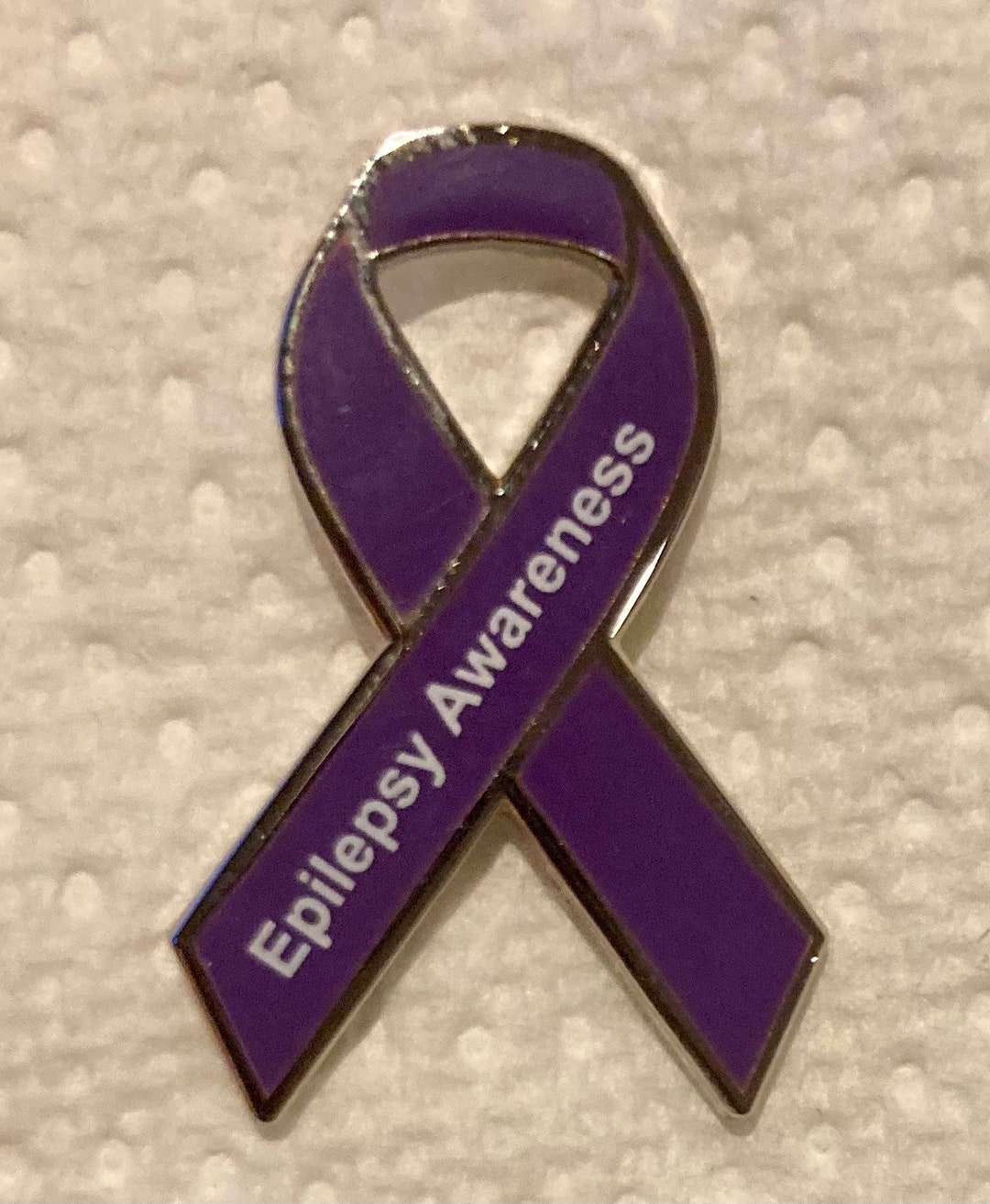Epilepsy Purple Awareness Ribbon Enamel Pin Badge / Brooch. - Etsy UK