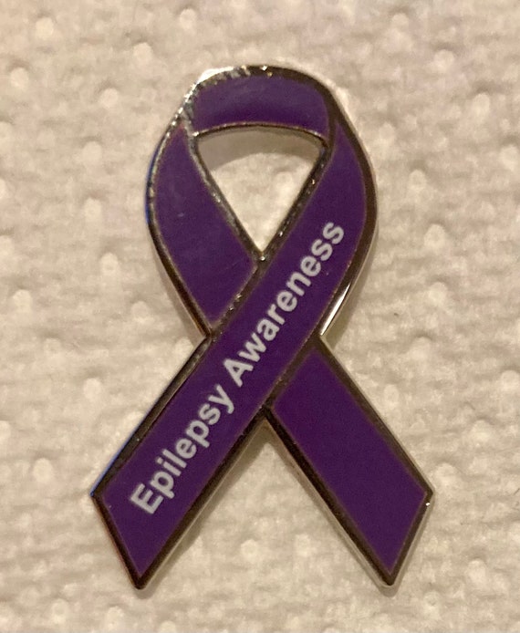Epilepsy Purple Awareness Ribbon Enamel Pin Badge / Brooch. - Etsy UK