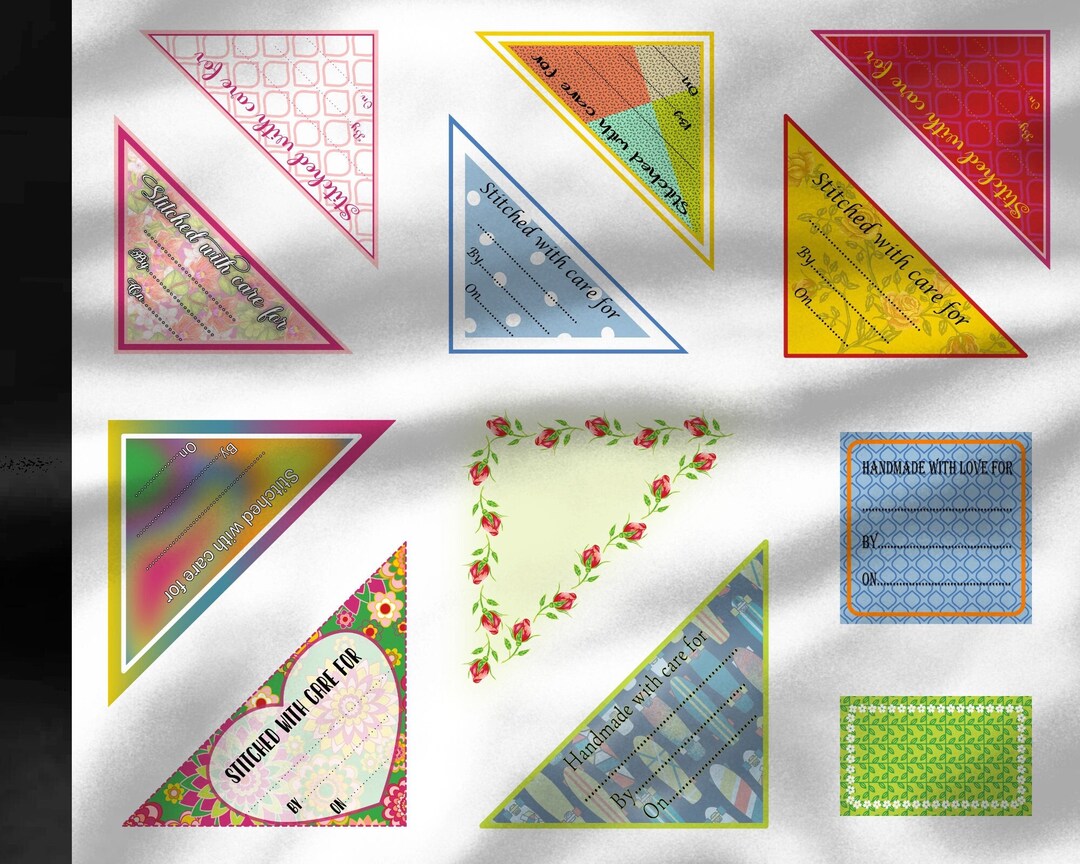 Corner Quilt Labels 100% Cotton Fabric, Fat Quarter Labels for Quilts ...