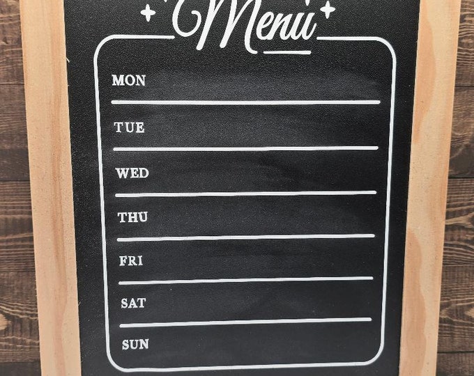 This Week’s Menu Board, Rustic Weekly Menu Planner, Weekly Menu Sign ...