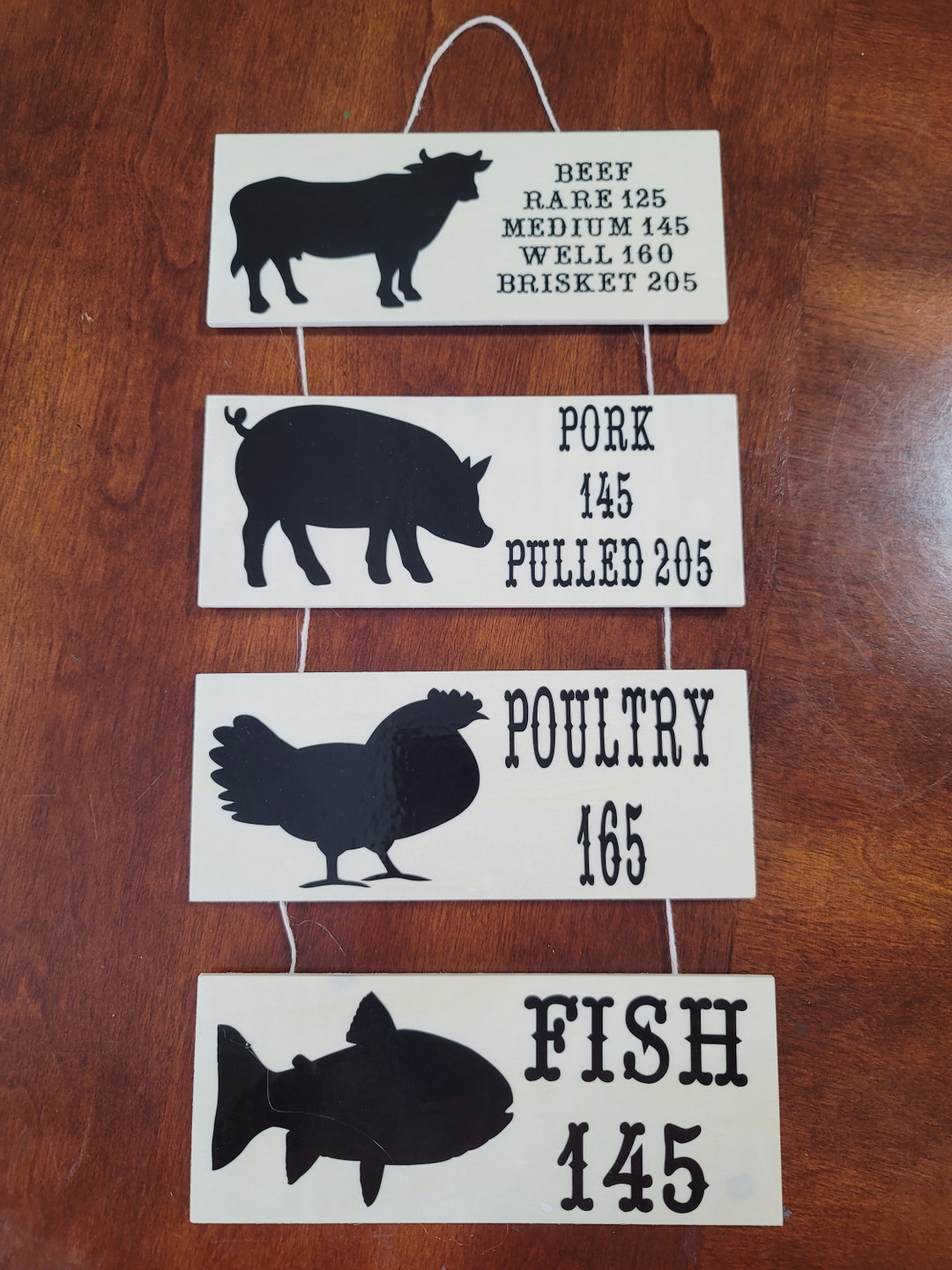 Meat Temperature Wallhanging - Etsy