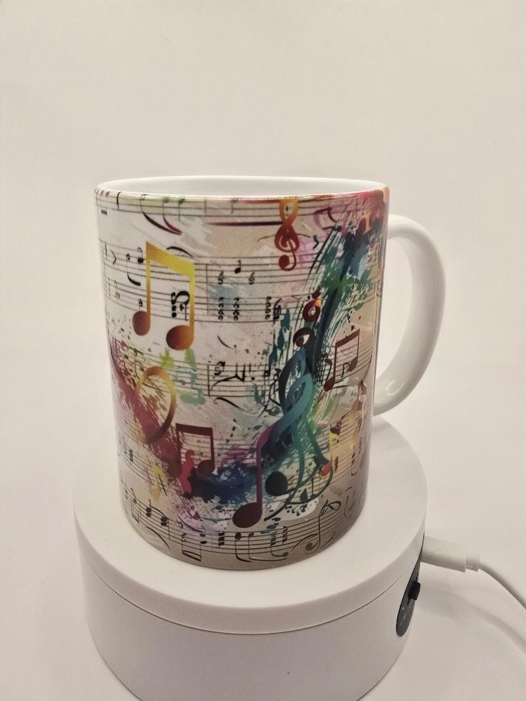 12 Oz. Colorful Music Notes Mug - Etsy