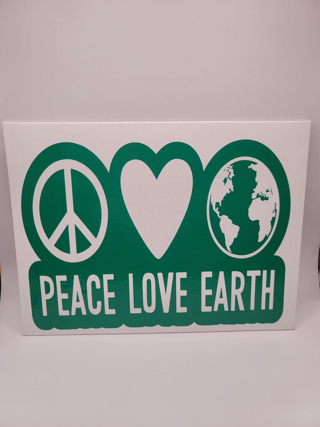 Peace Love Earth Wallhanging - Etsy