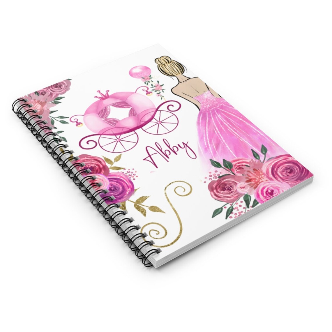 Spiral Notebook Princess Personalized Princess Journal for - Etsy