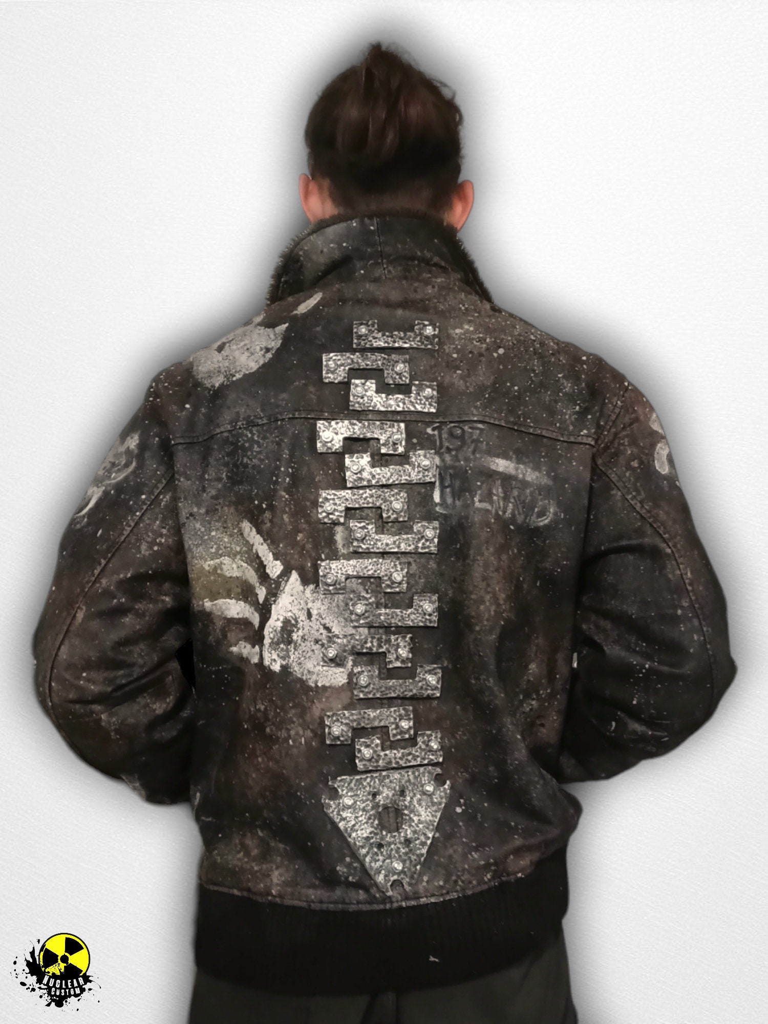 Post-apocalyptic Leather Jacket in Madmax Style Fallout Metro 2033 ...