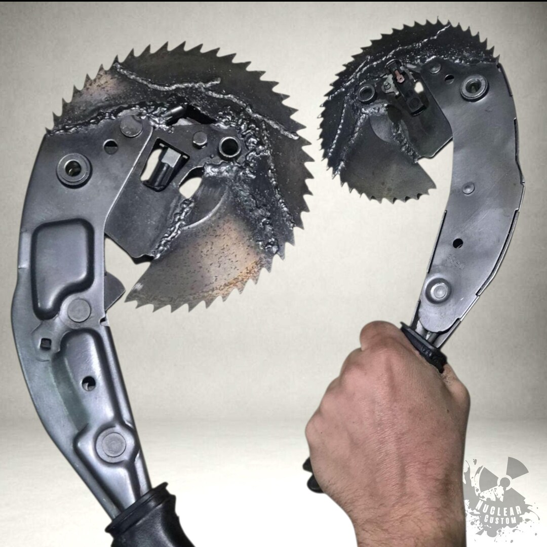 Wasteland Serrated Steel Art Prop – Spiked Post-apocalyptic Handmade ...