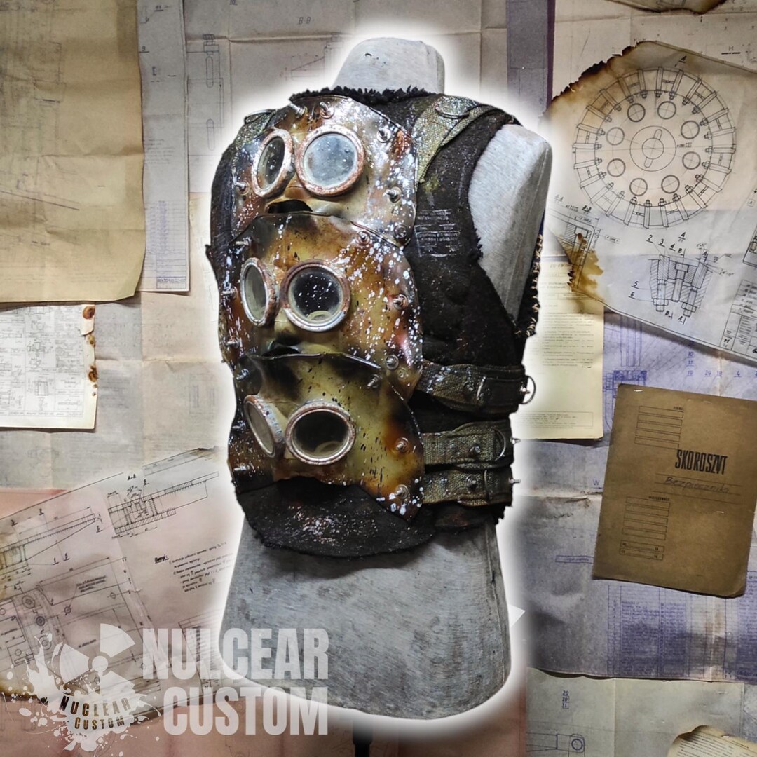 Post-apocalyptic Vest With Gas Mask – Handcrafted Post-apocalyptic ...