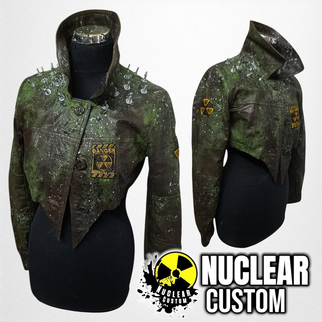 Post-apocalyptic Jacket With Character Adorned With Screws and Patches ...