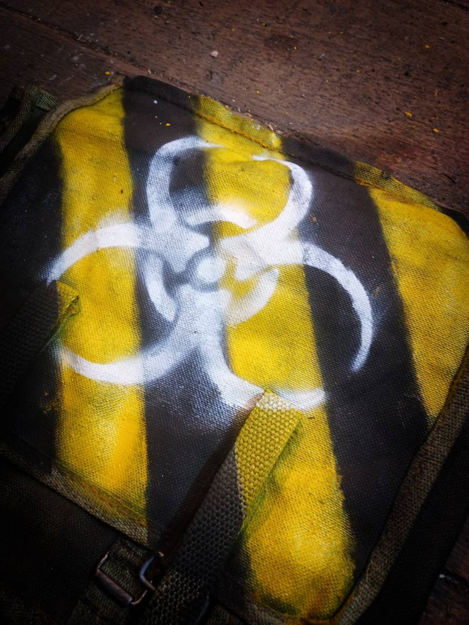 Biohazard Post Apocaliptic Bag Warning Stripes Military - Etsy