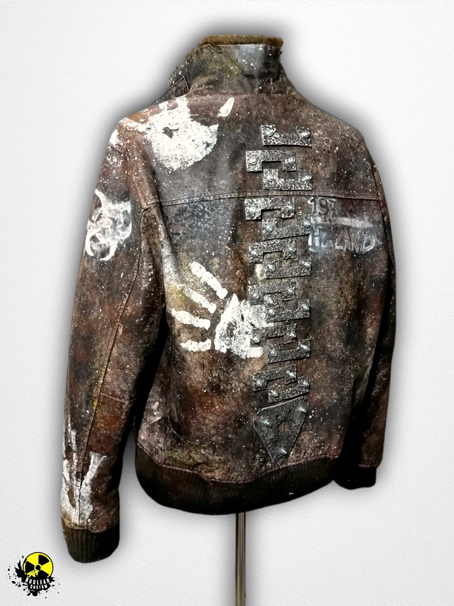 Post-apocalyptic Leather Jacket in Madmax Style Fallout Metro 2033 ...