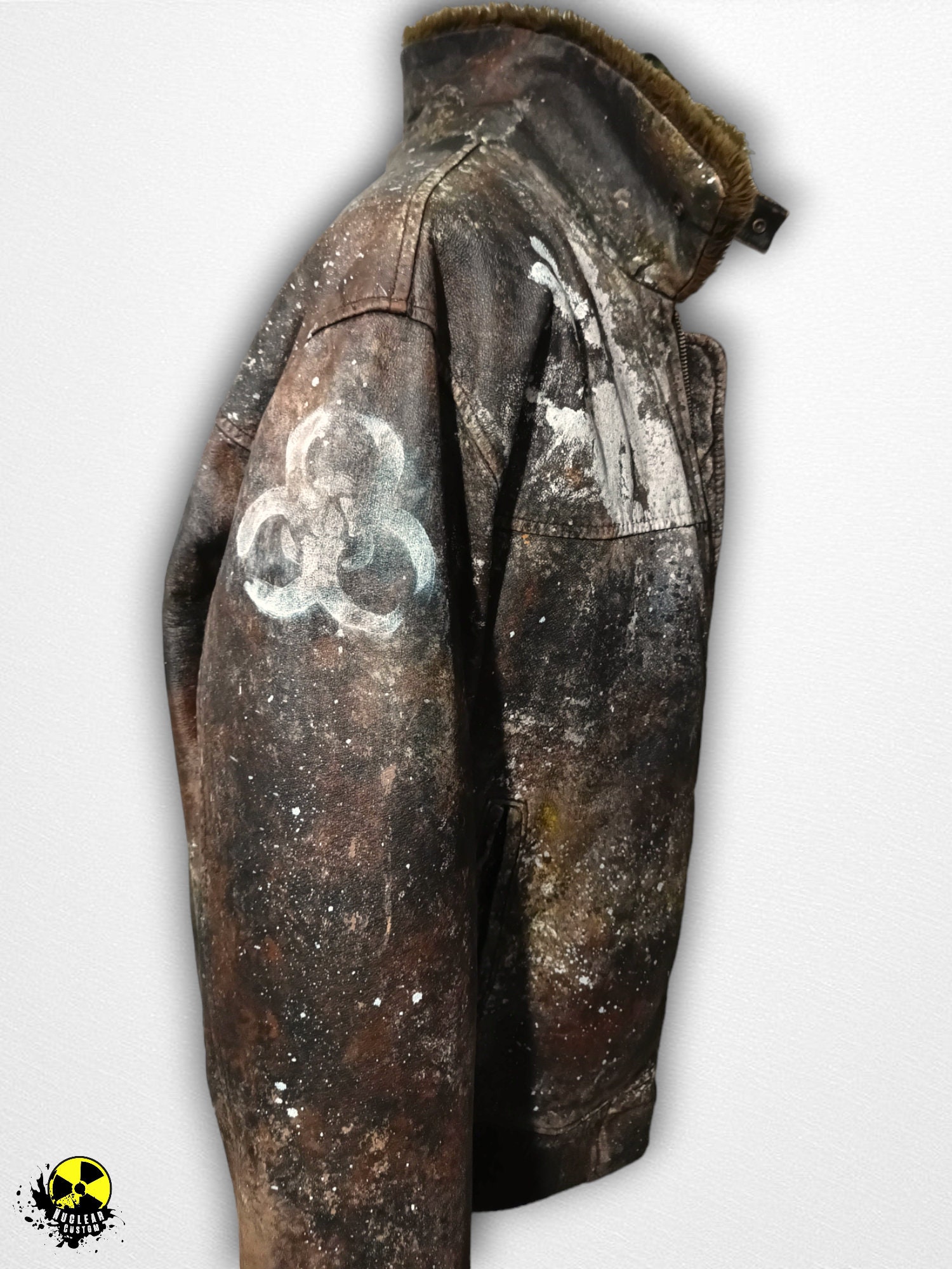 Post-apocalyptic Leather Jacket in Madmax Style Fallout Metro 2033 ...