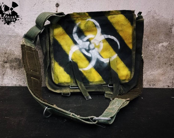 Biohazard Post Apocaliptic Bag - Warning Stripes - Military Ammo Bag ...