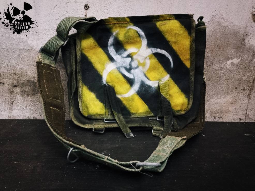 Biohazard Post Apocaliptic Bag Warning Stripes Military - Etsy