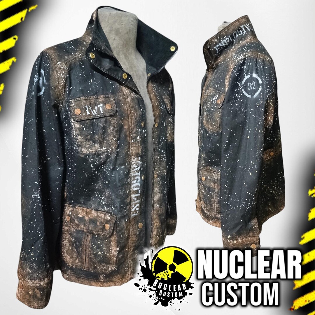 Mad Max-inspired Post-apocalyptic Jacket With Decorative Texts Perfect ...