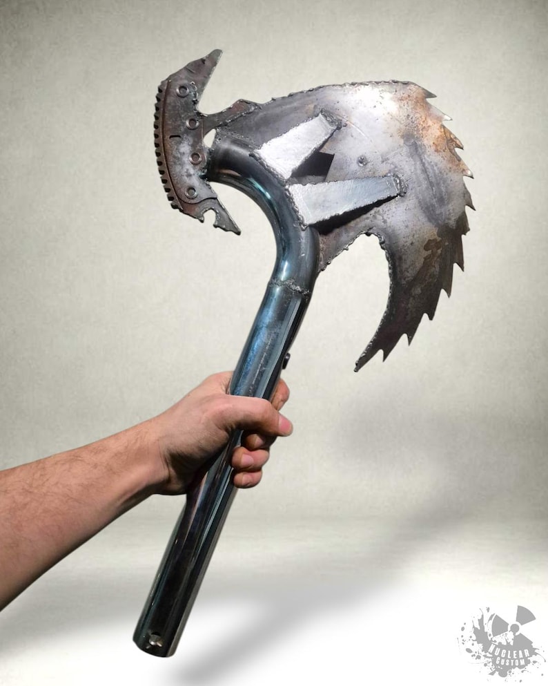 Wasteland Axe Sculpture – Hand-forged Post-apocalyptic Metal Hatchet - Etsy