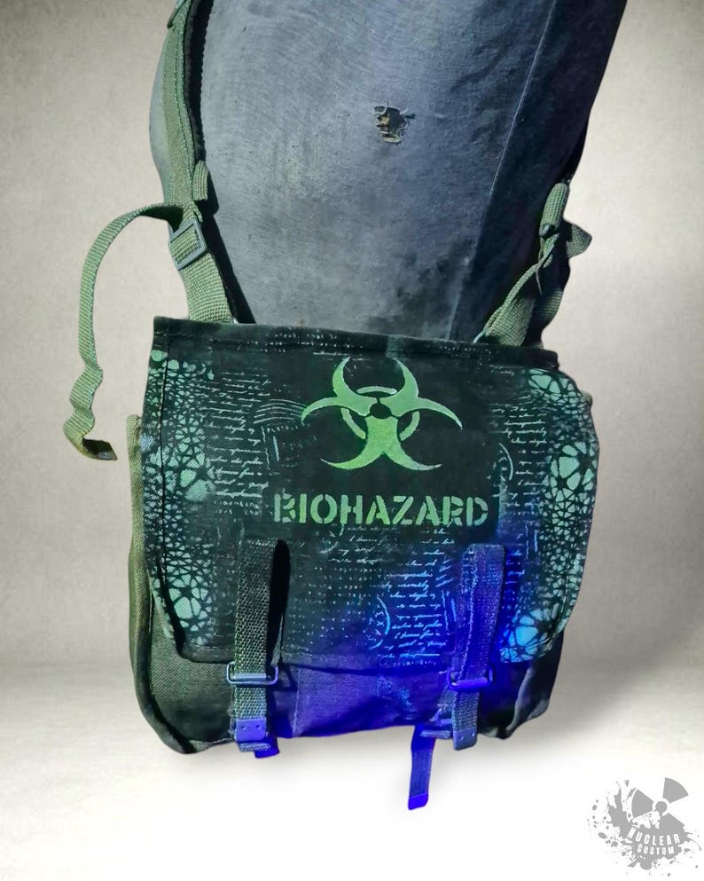 BIOHAZARD ZONE – Uv Reactive Post-apocalyptic Shoulder Bag | Hand ...