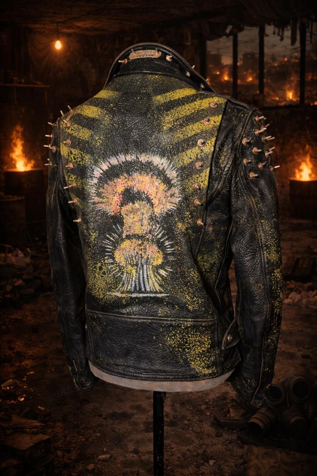 Post-apocalyptic Leather Biker Jacket – Handcrafted Wasteland Apparel ...