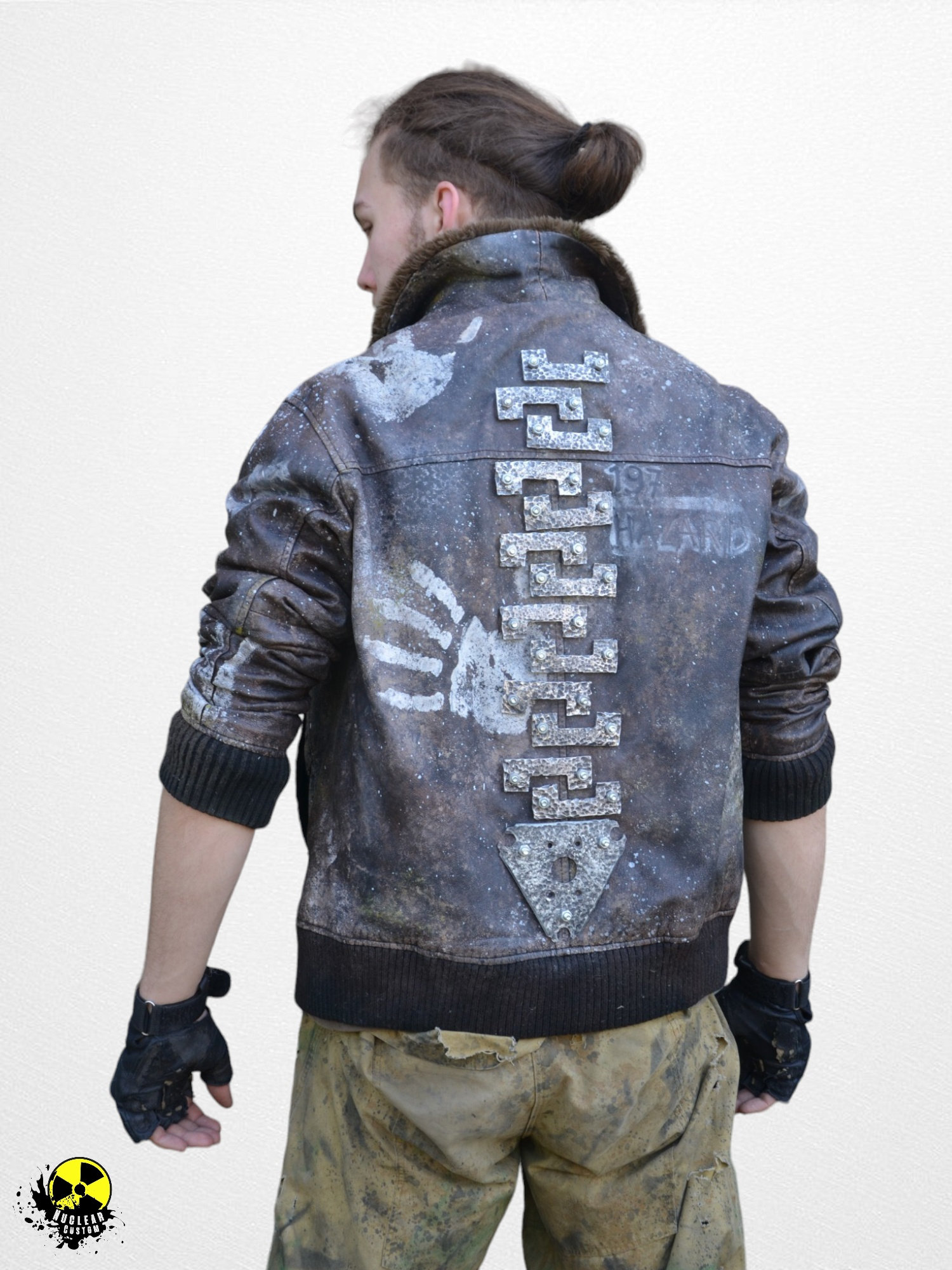 Post-apocalyptic Leather Jacket in Madmax Style Fallout Metro 2033 ...