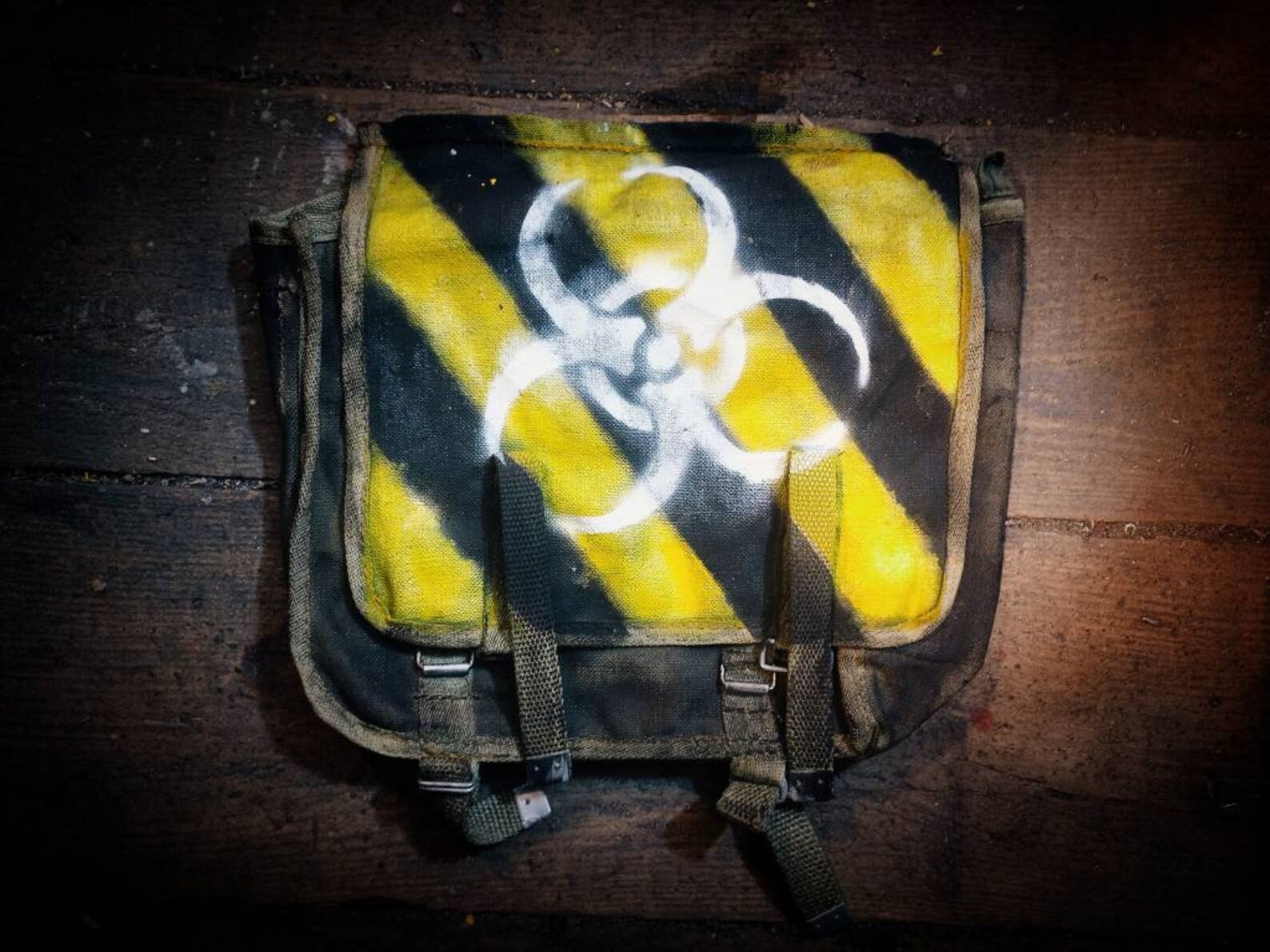 Biohazard Post Apocaliptic Bag Warning Stripes Military - Etsy