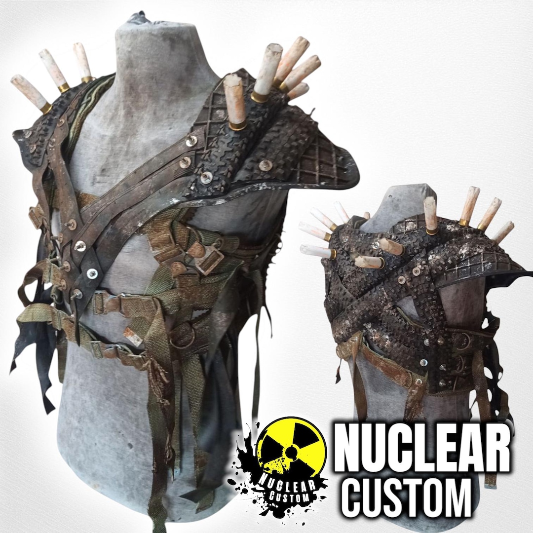 Spiked Tire Raider Armor – Post-apocalyptic Shoulder Vest for Wasteland ...