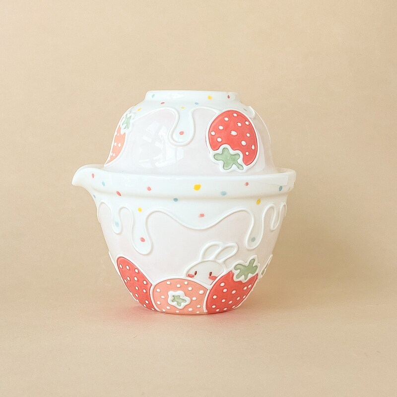 Strawberry Tea Set - Etsy