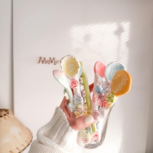 Kawaii Ceramic Spoon, Unique Love Spoon for Young Couple, Kawaii Home ...