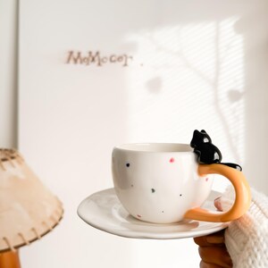 Cat Mug Ceramic, Cat Gifts for Cat Lovers, Cute Cat Tea Cup, Cat Themed ...