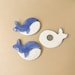Whale Magnets Set of 3, Decorative Magnets, Ceramic Fridge Magnets Cute ...