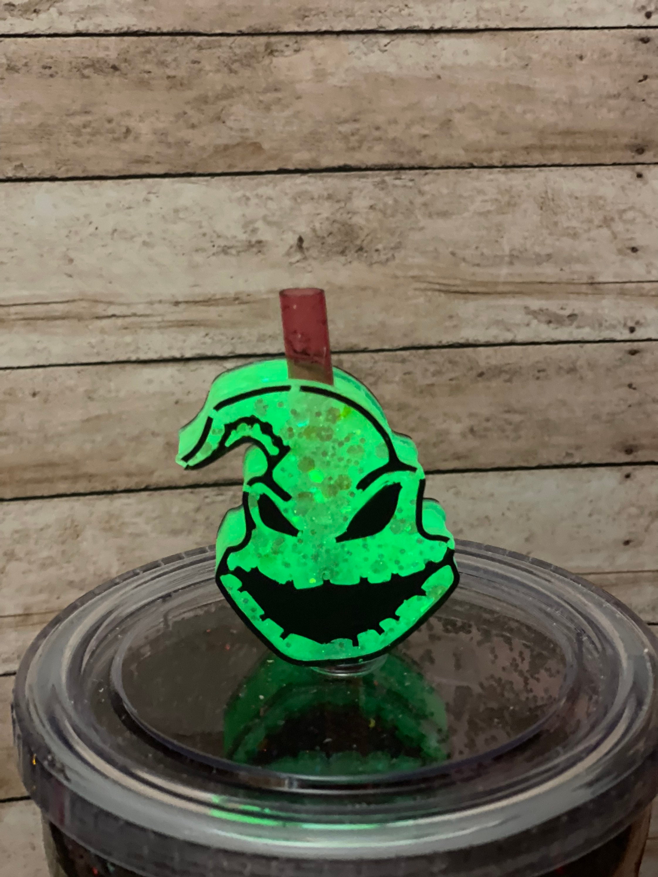 Oogie Boogie Straw Topper glow in the Dark - Etsy
