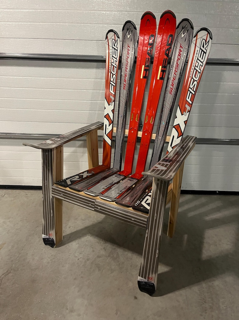 Cedar Ski Chair – Upcycled Adirondack Style Seating - Etsy
