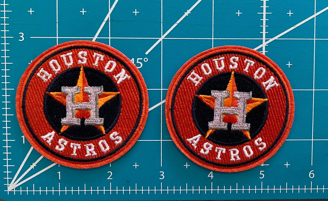 Set of 2 Houston Astros Major League Baseball Iron on Patches Orange ...
