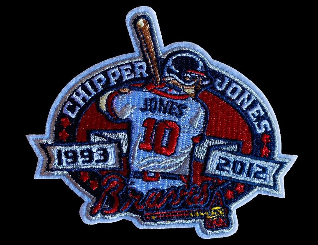 Chipper Jones Atlanta Braves Retirement Iron on Embroidered Patch 2012 ...