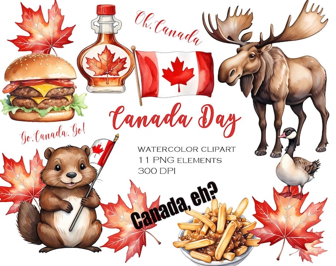 O Canada Clipart Pack for Commercial Use, Canada Day, Maple Leaf ...