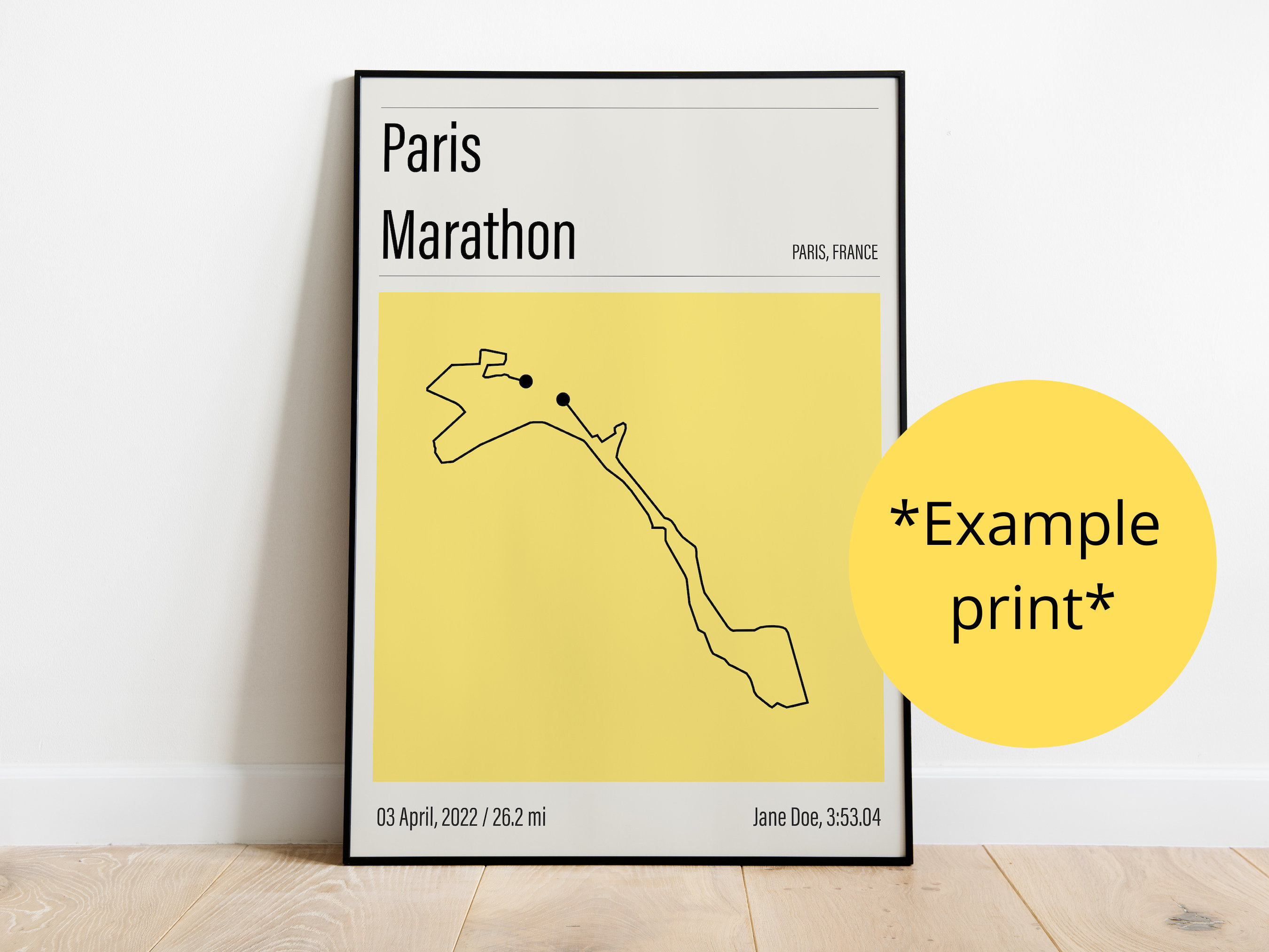 Personalized Marathon Route Map Print: Gift for Runners - Etsy