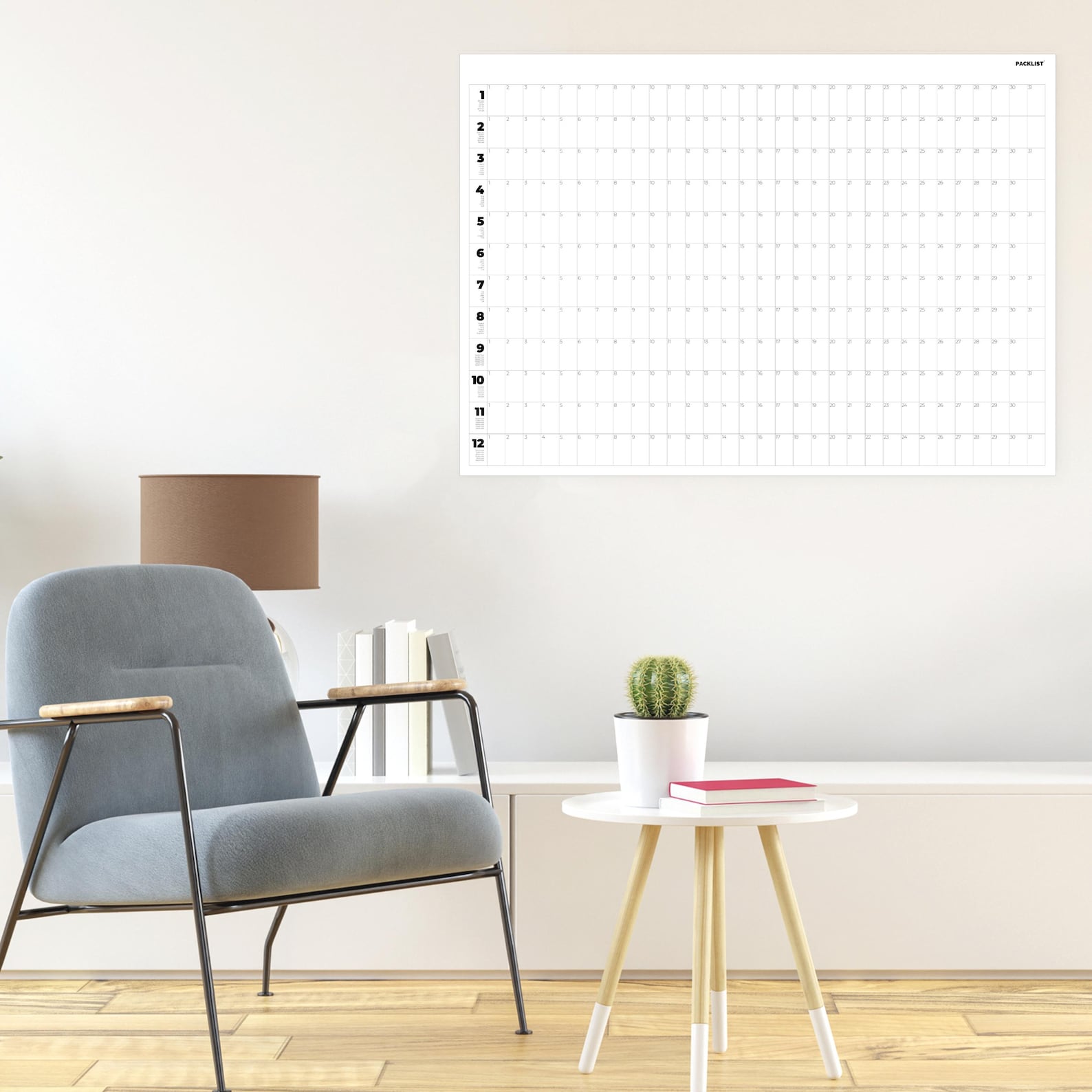 PRINTABLE Perpetual Wall Calendar | Perpetual Undated Planner PDF ...